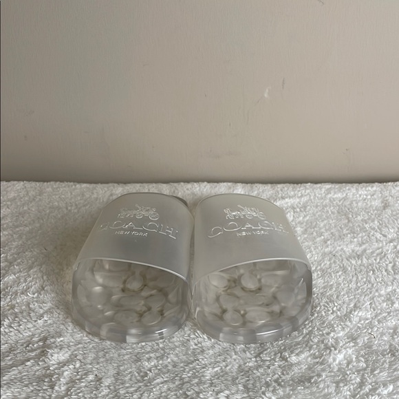 Coach | Shoes | Coach Ulyssa Frosted Rubber Clear Jelly Slide On Beach ...